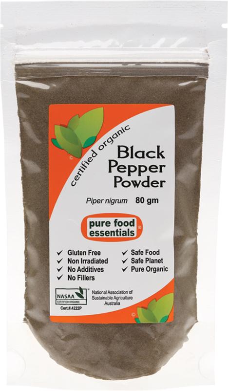 PURE FOOD ESSENTIALS Spices Black Pepper Powder – Go Vita Canberra